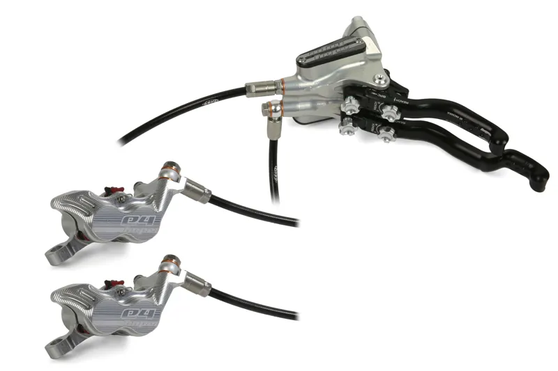 Hope Tech 3 DUO Brakes In Silver Black Twin Levers