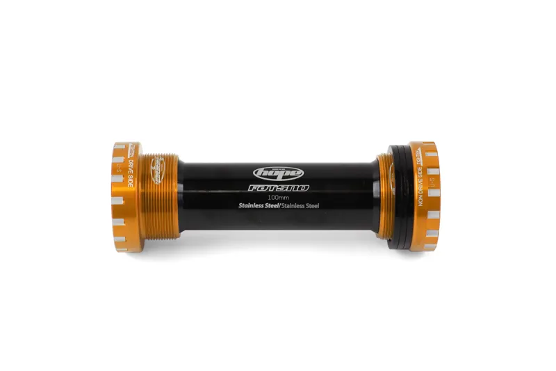Hope Tech 100mm FatBike Stainless Bottom Bracket in Orange