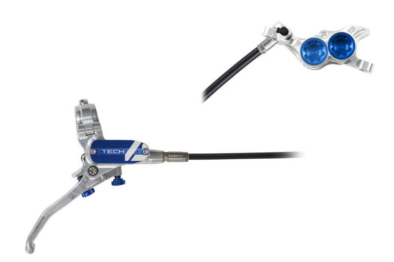 Hope Tech 4 E4 Brake No Rotor Silver Blue